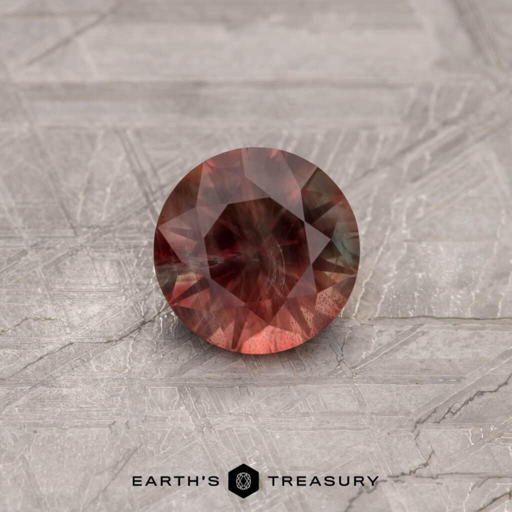 2.63-Carat Red-Green Particolored Oregon Sunstone - Earth's Treasury