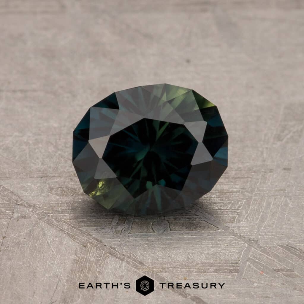 1.61-Carat Midnight Blue-Green Particolored Australian Sapphire (Heated ...