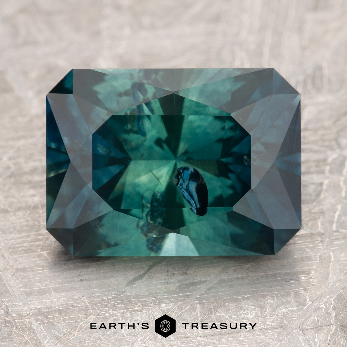 6.12-Carat Teal-Green Bicolored Montana Sapphire (Heated) - Earth's ...