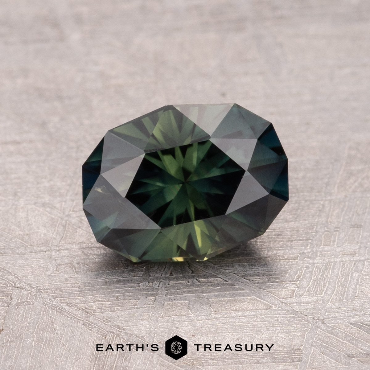 1.59-Carat Midnight Blue-Green Particolored Australian Sapphire (Heated ...