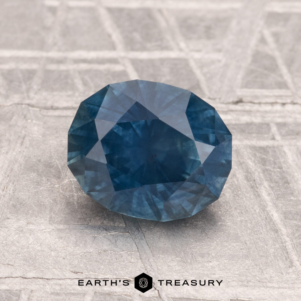 1.69-Carat Deep Peacock Blue Montana Sapphire (Heated) - Earth's Treasury